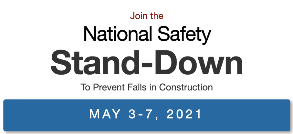 Plan Now for OSHA Stand-Down to Prevent Falls